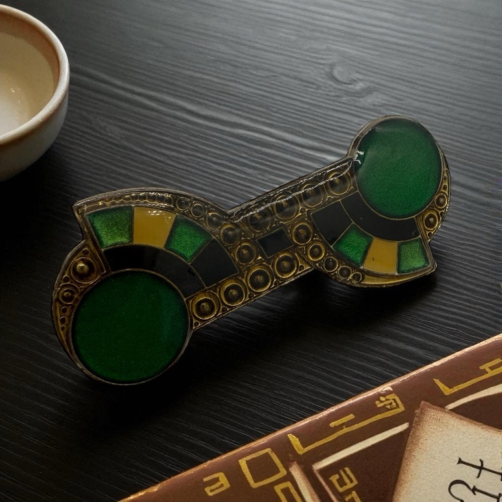Vintage Pierre Bex Style Art Deco Green And Yellow Ge… - Gem